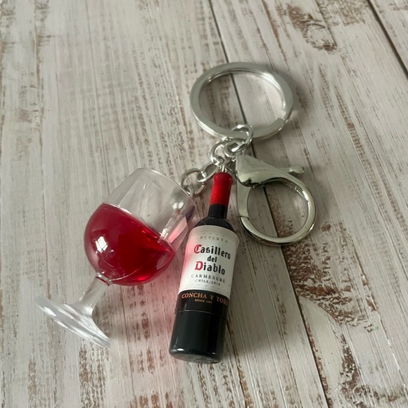 Accessories | New Cute Mini Wine Glass Bottle Keychain Gift | Poshmark